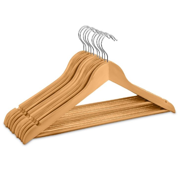 Wooden cloth Hangers Pack of 1,2,3,6,12 ( Get discount in pack 24 and ...