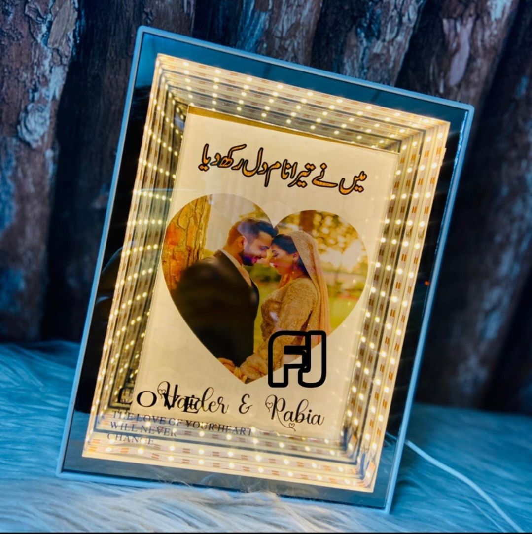 customized led light 3D magic mirror with personalized picture | Daraz.pk