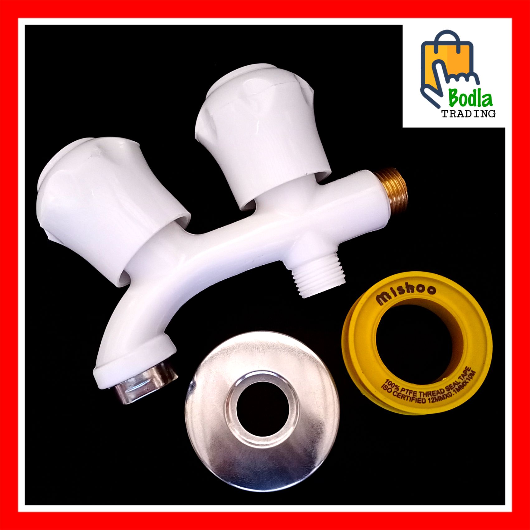 Water Tap Double BIBcock For Toilet Shower with Brass bush and Spindle ...