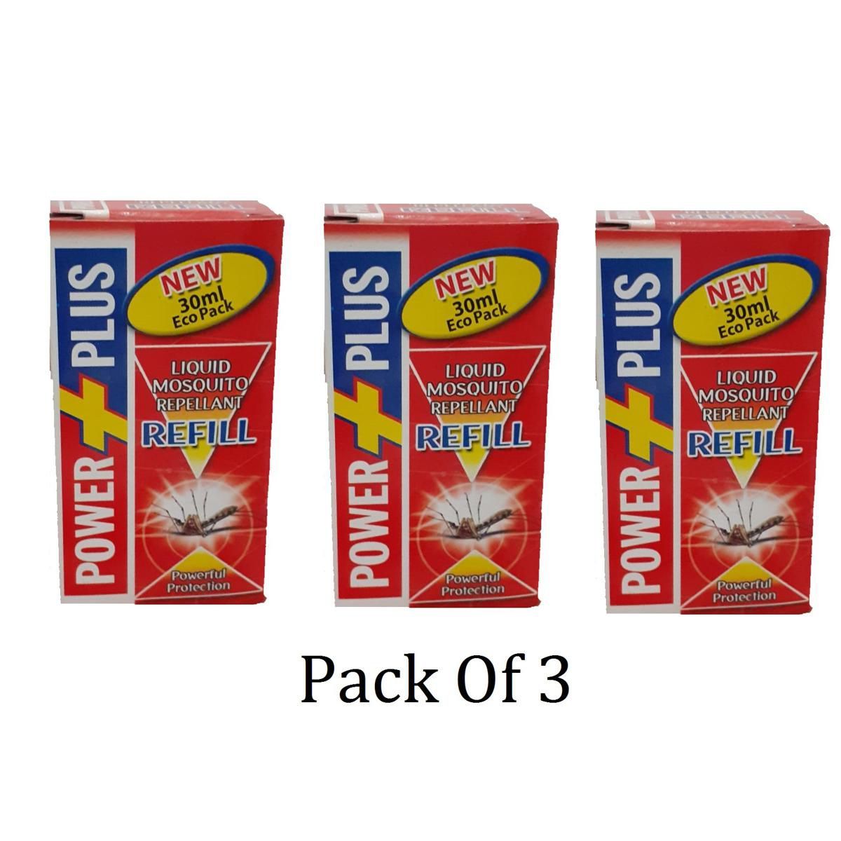Pack of 3 Power Plus refill liquid mosquito 30ml | Daraz.pk