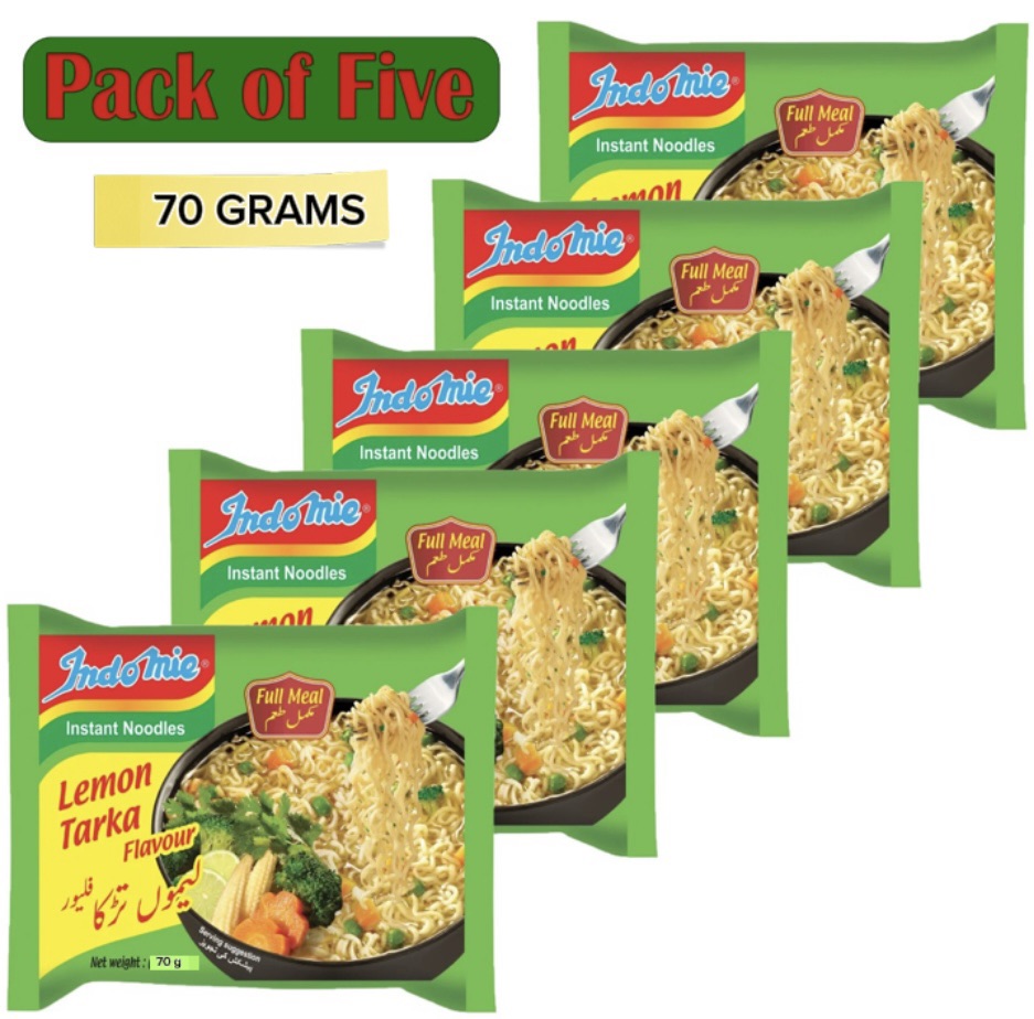 "Indomie Instant Noodles lemon Tarka Flavor 70g - Pack of 5" | Daraz.pk
