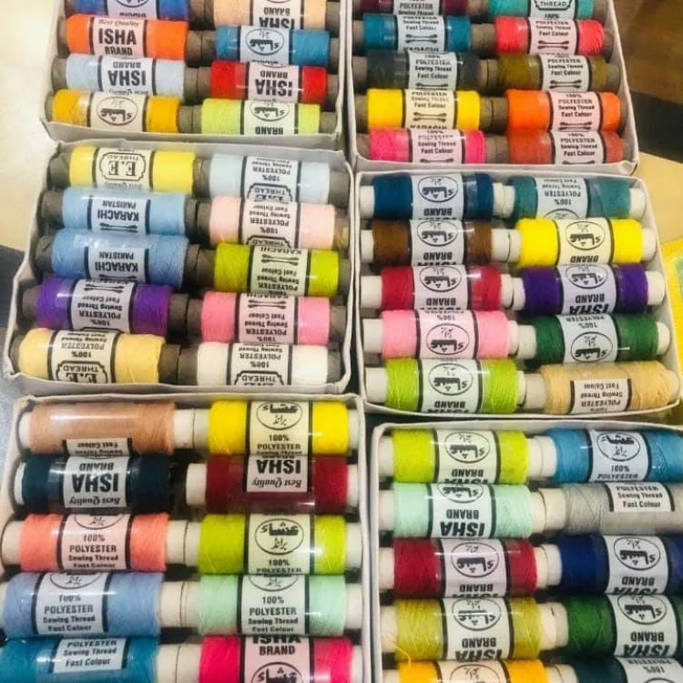 Pack of 50 Multi Color Random Color Thread Rolls for Sewing 50 ...