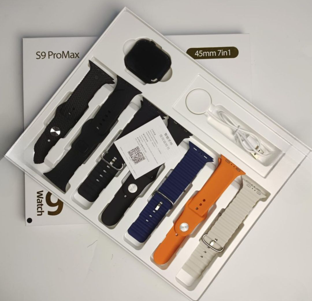 S9 Promax Smartwatch 7 in 1 Straps | Wireless Charging Support | | Daraz.pk