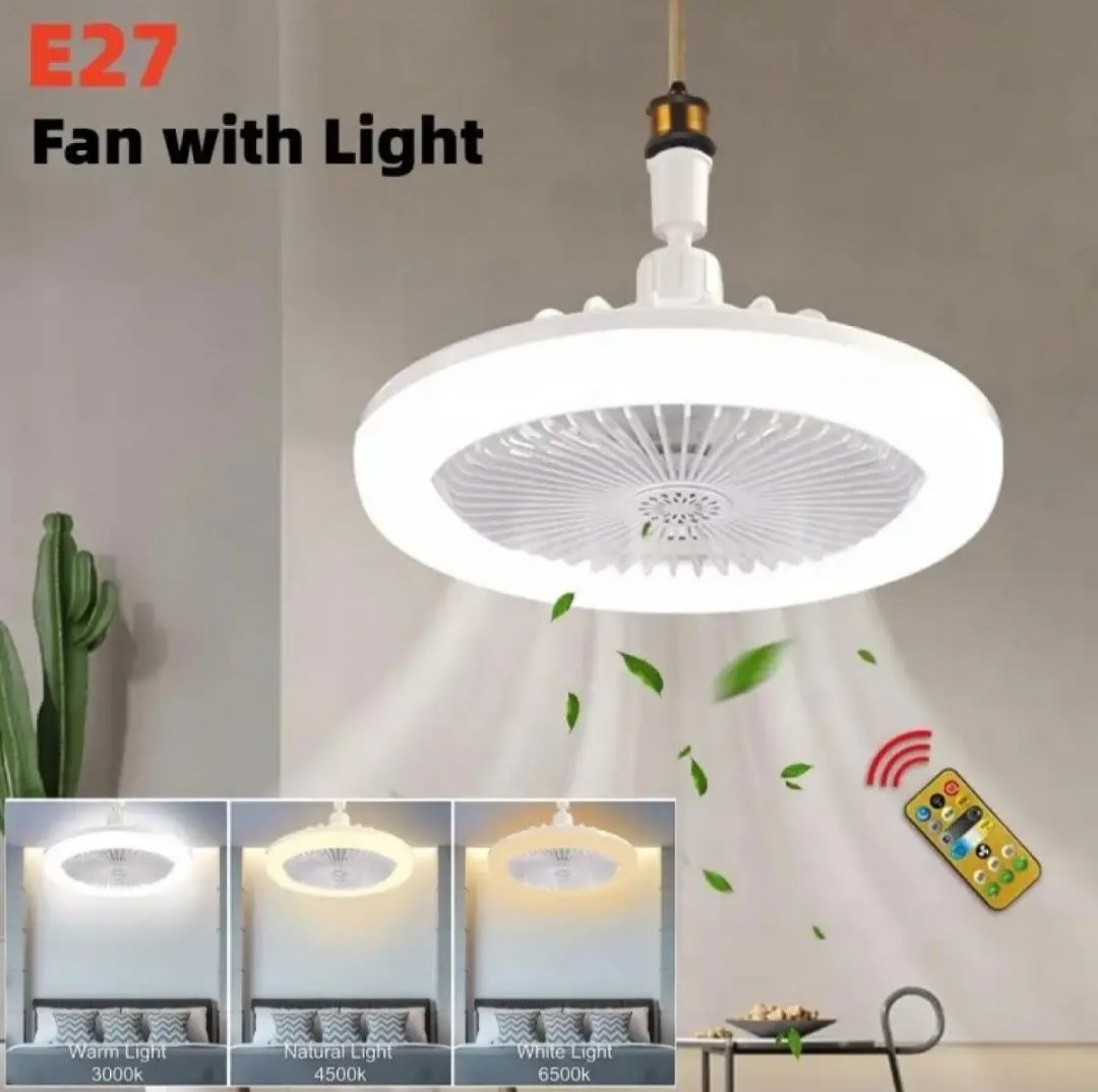 2 in 1 Ceiling Fan Remote Control E27 with three Lighting Colors For ...