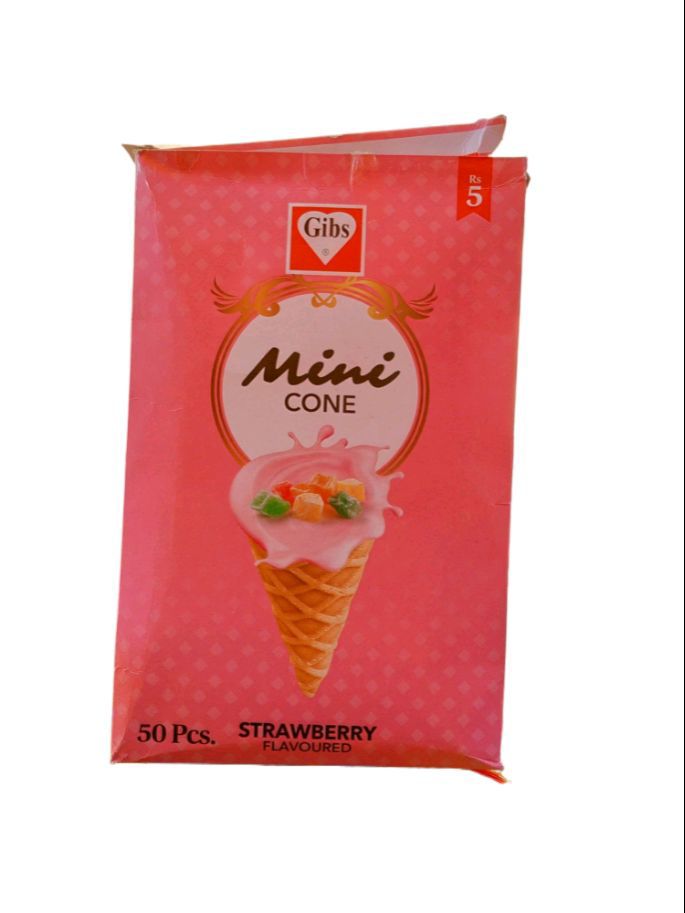 Original Gibs Mini Strawberry Cone With Yummy Flavoures Box Pices (50 ...