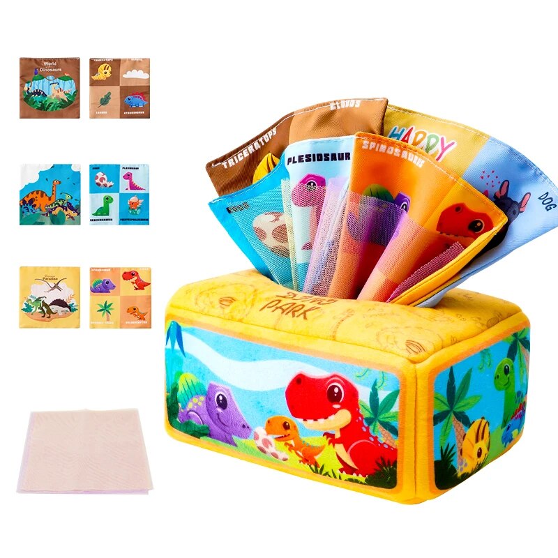 Baby Draw Paper Towel Tearing Tissue Box Baby Puzzle Early Education ...