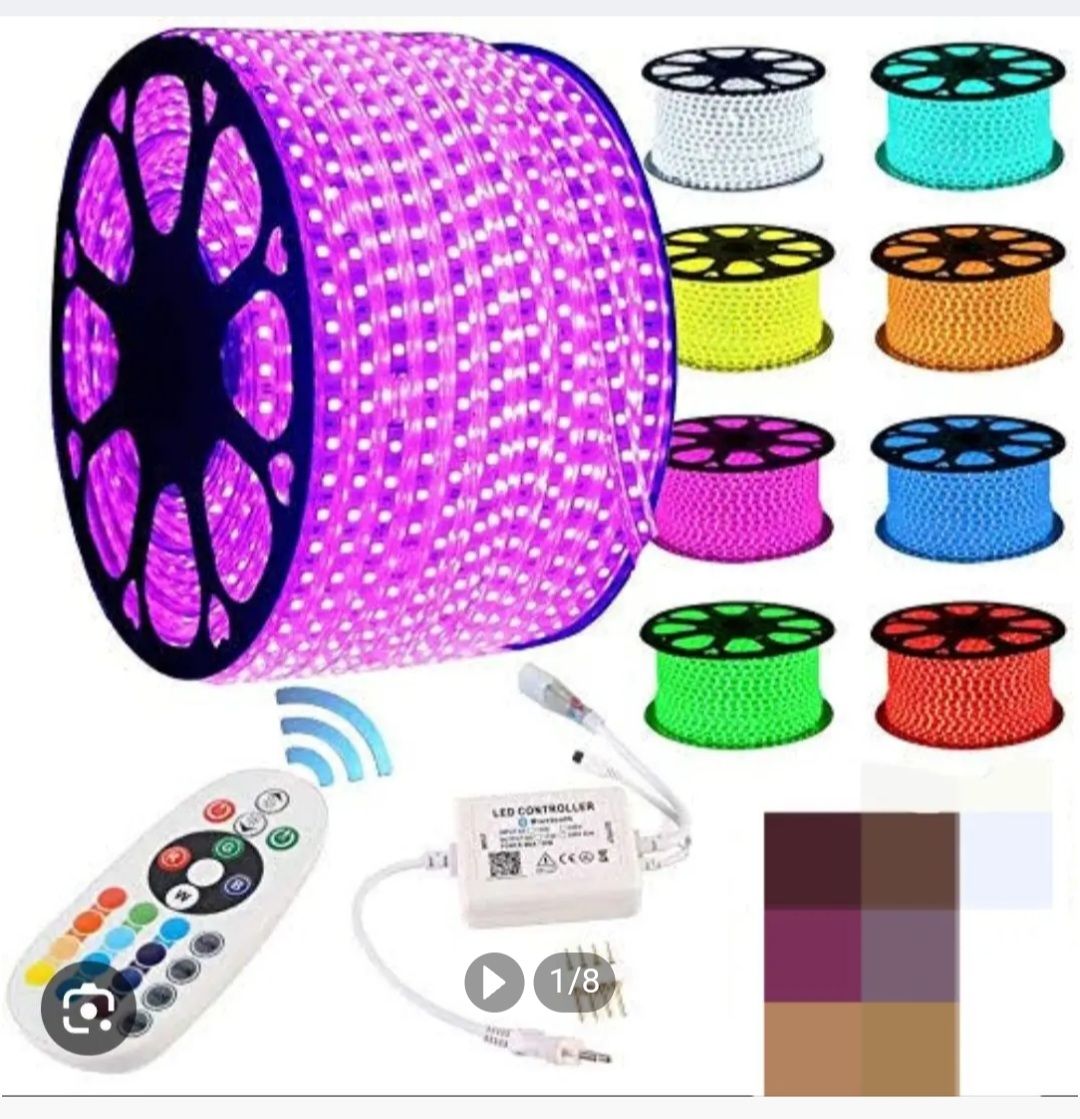 RGB LED Strip with Remote Control 15 meters To 100 Meters | Daraz.pk