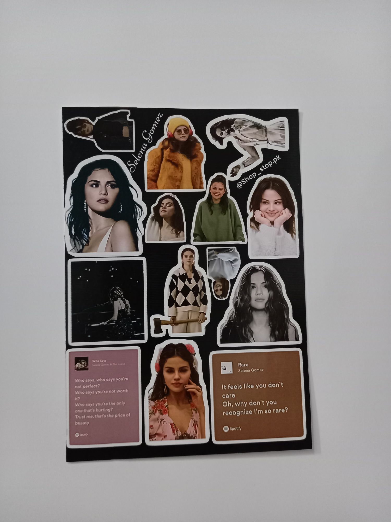 Selena Gomez Sticker sheet (Uncut sheet) - Sheet size: (10 x 15)cm ...