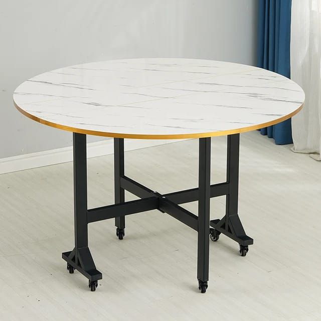 Dinning Table Folding, with Metal frame powder coating ,Family round ...