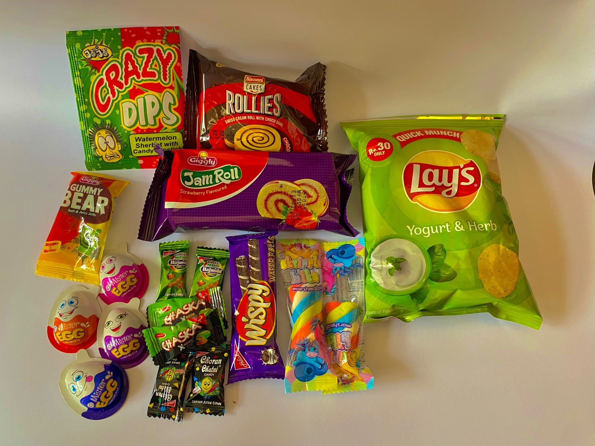 Enjoy the deal Lays jam rolls rollies wispy imli churan masala crazy ...