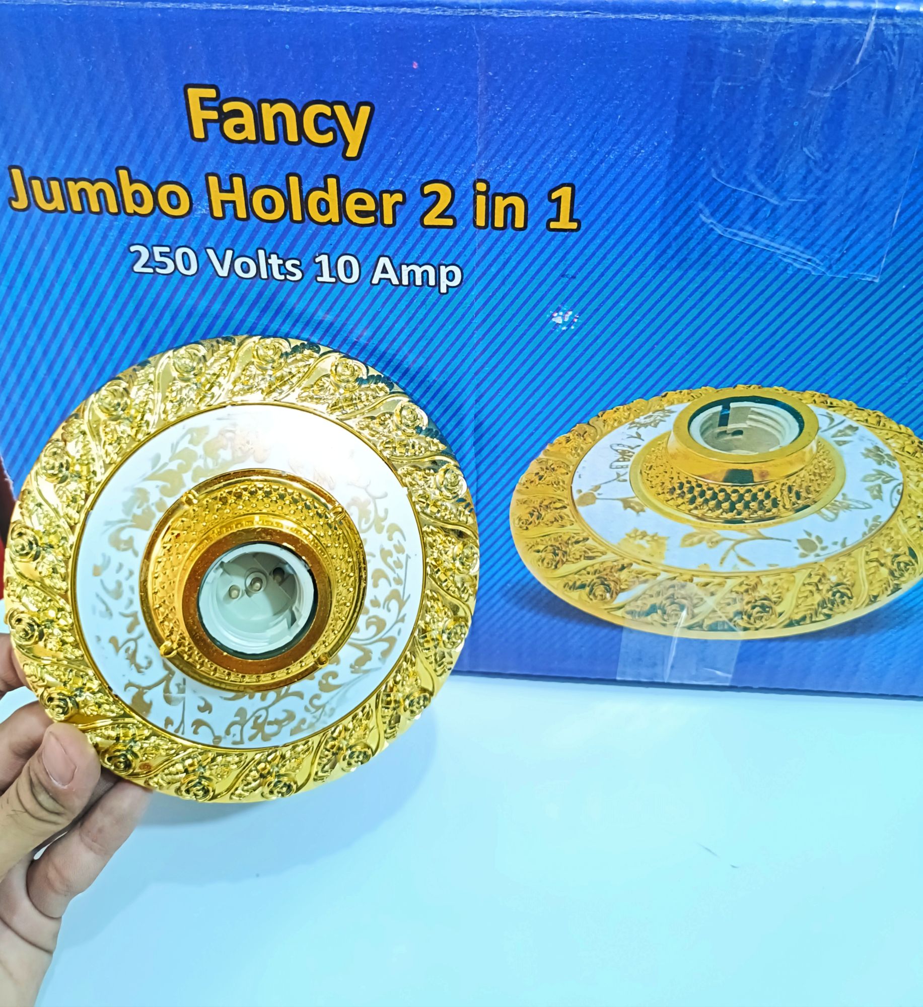 Fancy Bulb holder 2in1 E27/B22 PVC wall mounted | Daraz.pk