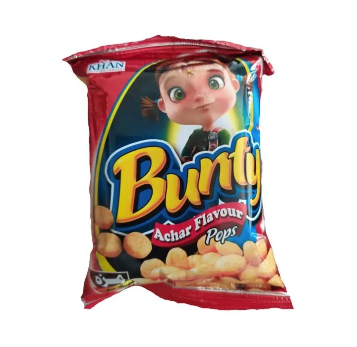 Khan Food Bunty Snacks Rs. 10/- Pack of 25 pouches | Daraz.pk