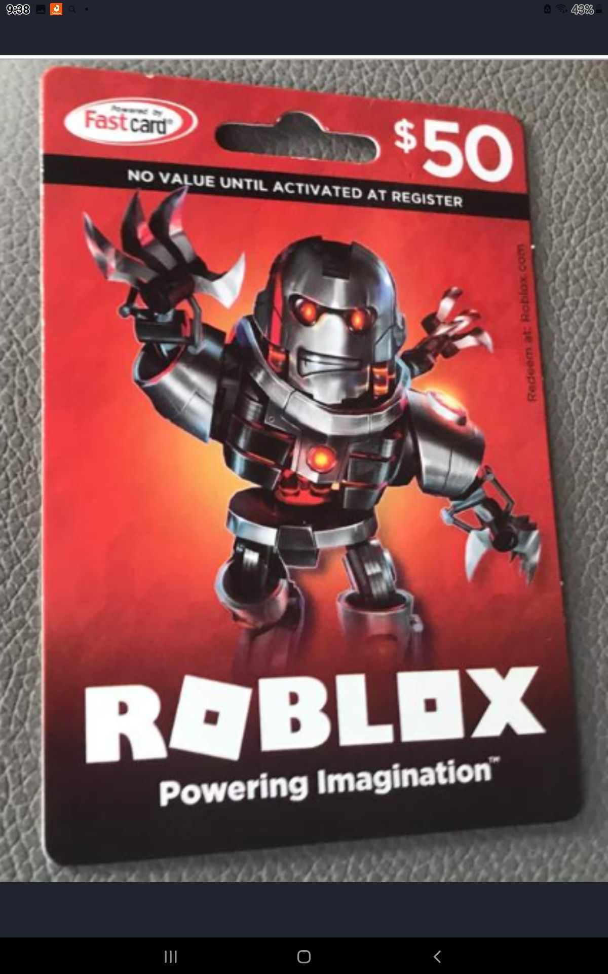 Roblox Gift Card - 50 USD ( USA REGION ) | Daraz.pk