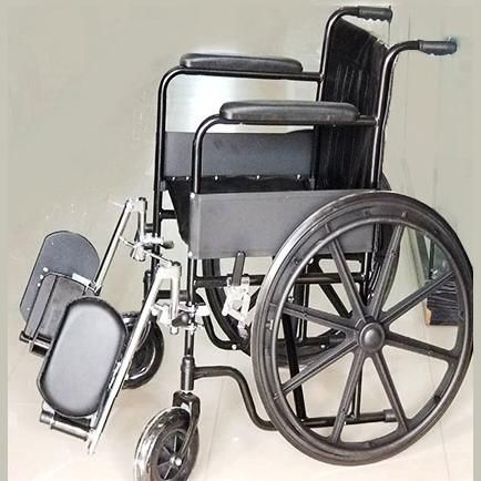 Heavy duty Steel Coated Black Frame Wheelchair with Strong wheels and ...