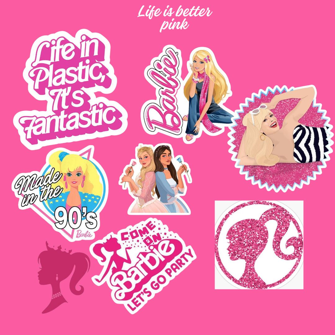 Barbie stickers for kids pack of 5,10,15 notebook laptop journaling ...
