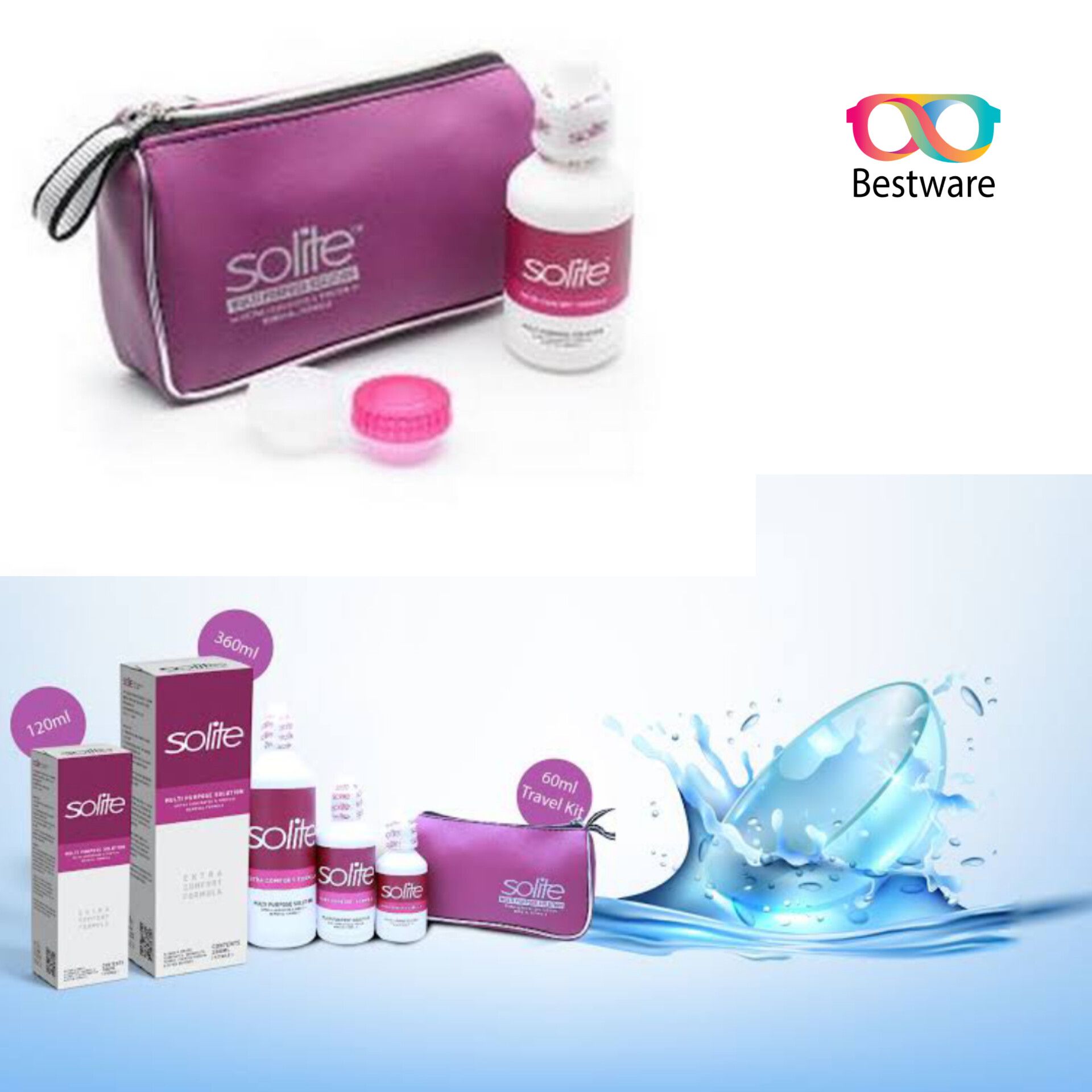 Solite Contact Lenses Travel Kit Solution. Solite lens Solution Travel ...