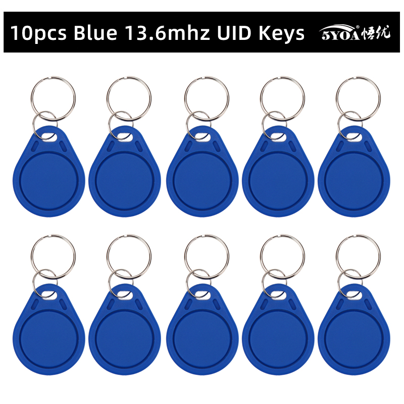 10PCS 13.56Mhz RFID UID Token Copy Keykobs Changeable Attendance ...