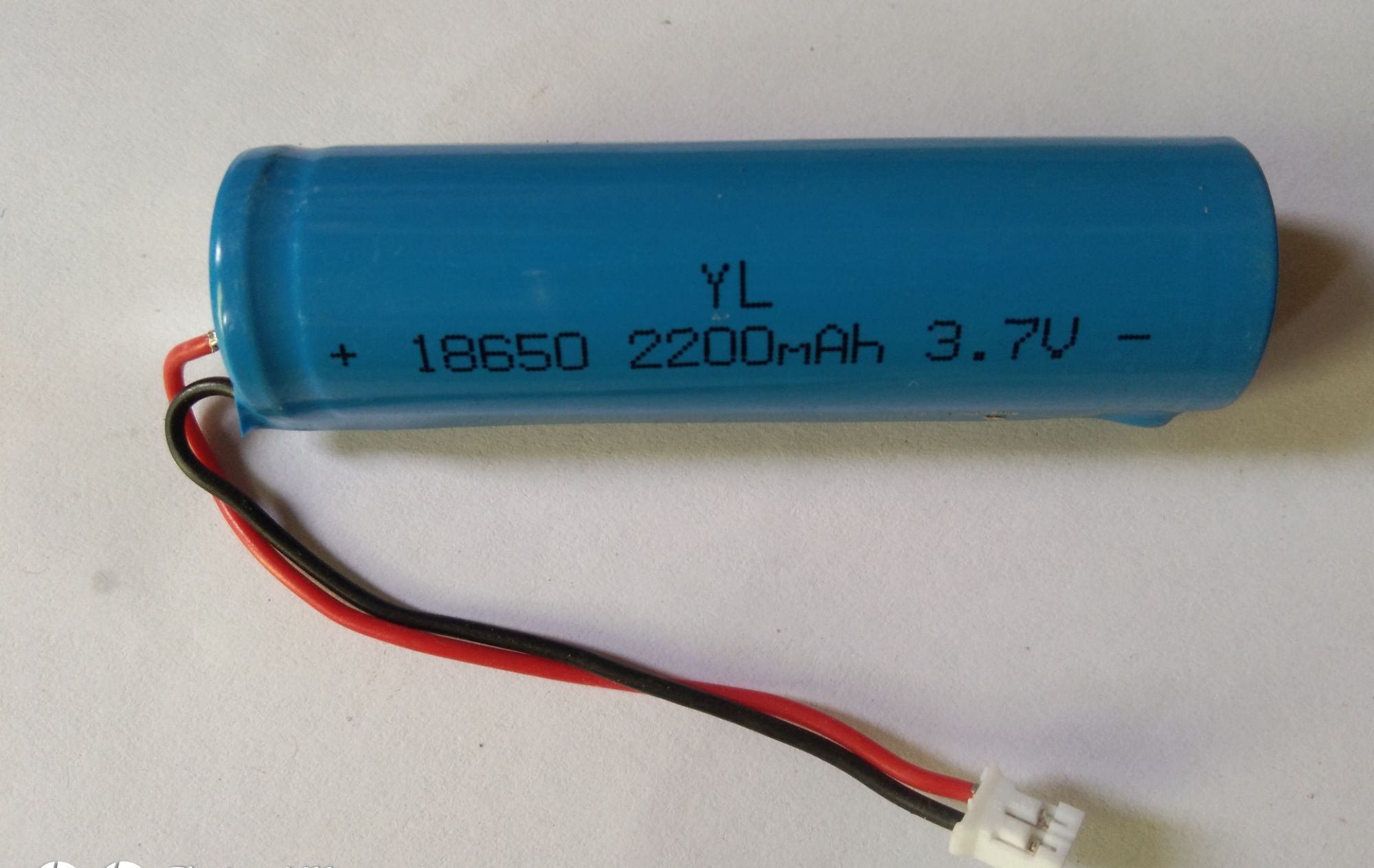 Lithium ion battery 3.7v 18650 with wire 2200mah and JST XHP-2 pin ...