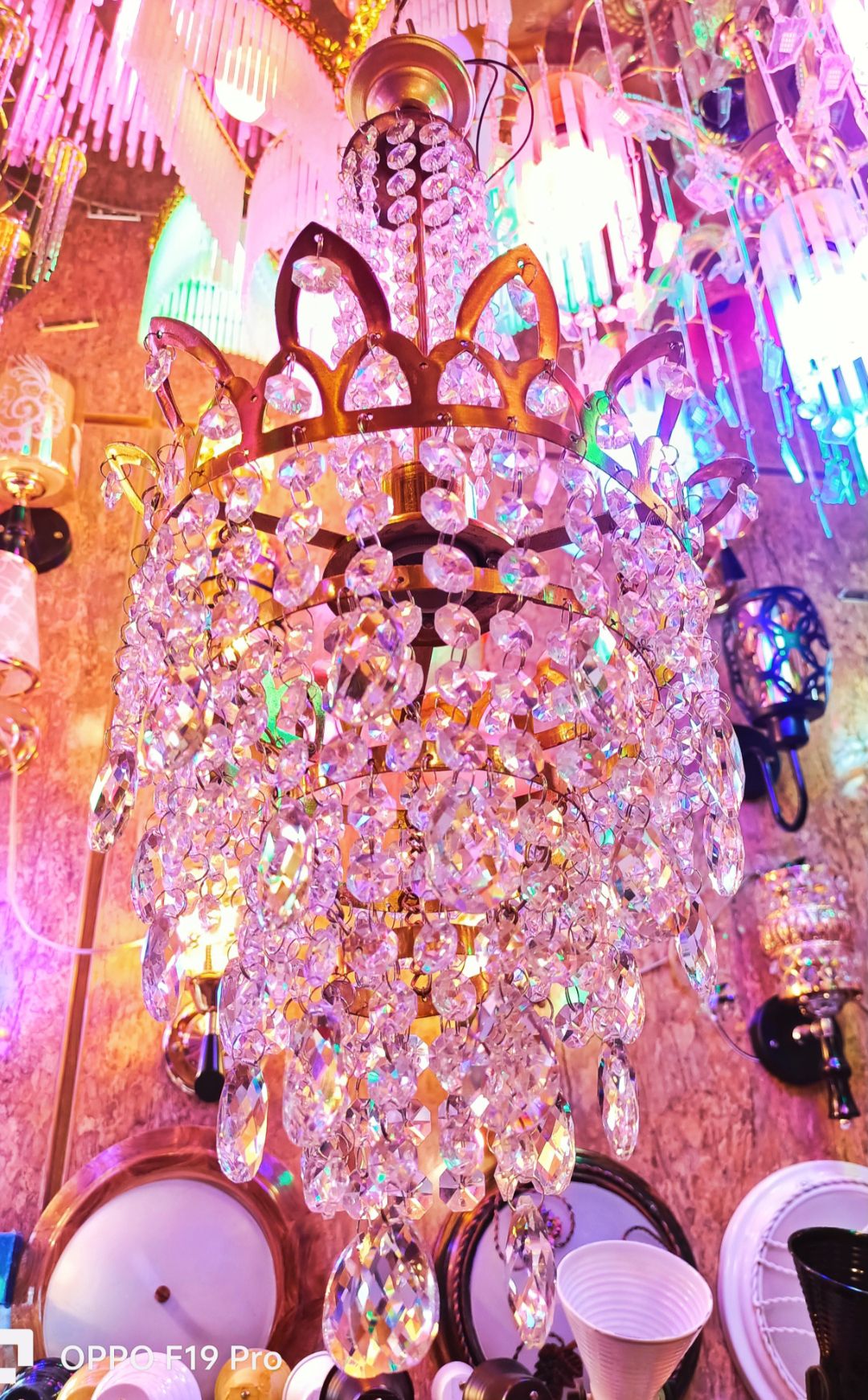 Modern New Design Crystal Fanoos 24 inch Length use for home ceiling ...