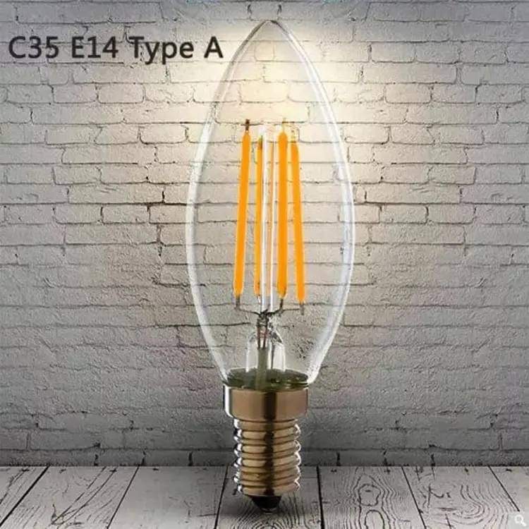 Retro LED Light Bulb E27 E14 4W 220V Retro Lamp Vintage Candle Light ...