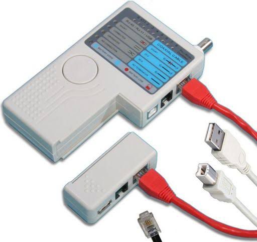 Universal Network Cable Tester Tools,BNC,RJ45,RJ11,USB (4 in 1) | Daraz.pk