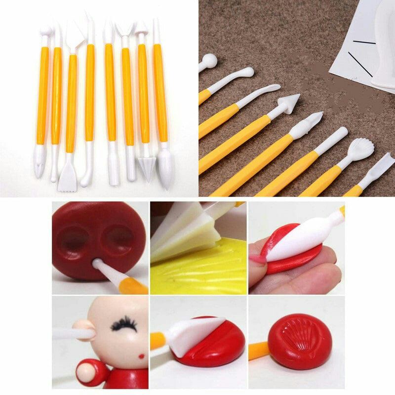 Clay Sculpting Tools, Plastic Modeling Clay Tools 8 Pcs for Kids，Double ...