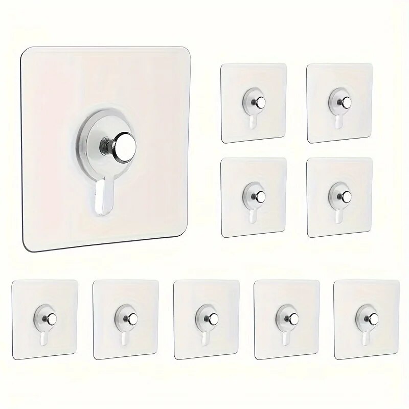 10pcs Punch Free Wall Hook Heavy Duty Self-Adhesive Wall Hooks for ...