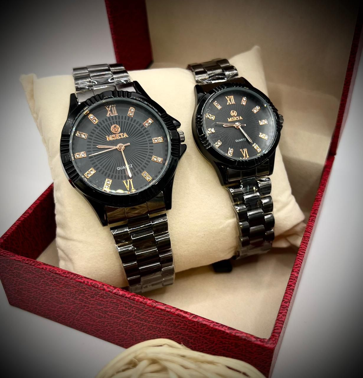 Elegant Mseta Couple Watch Set – Matching Timeless Style for Couples ...