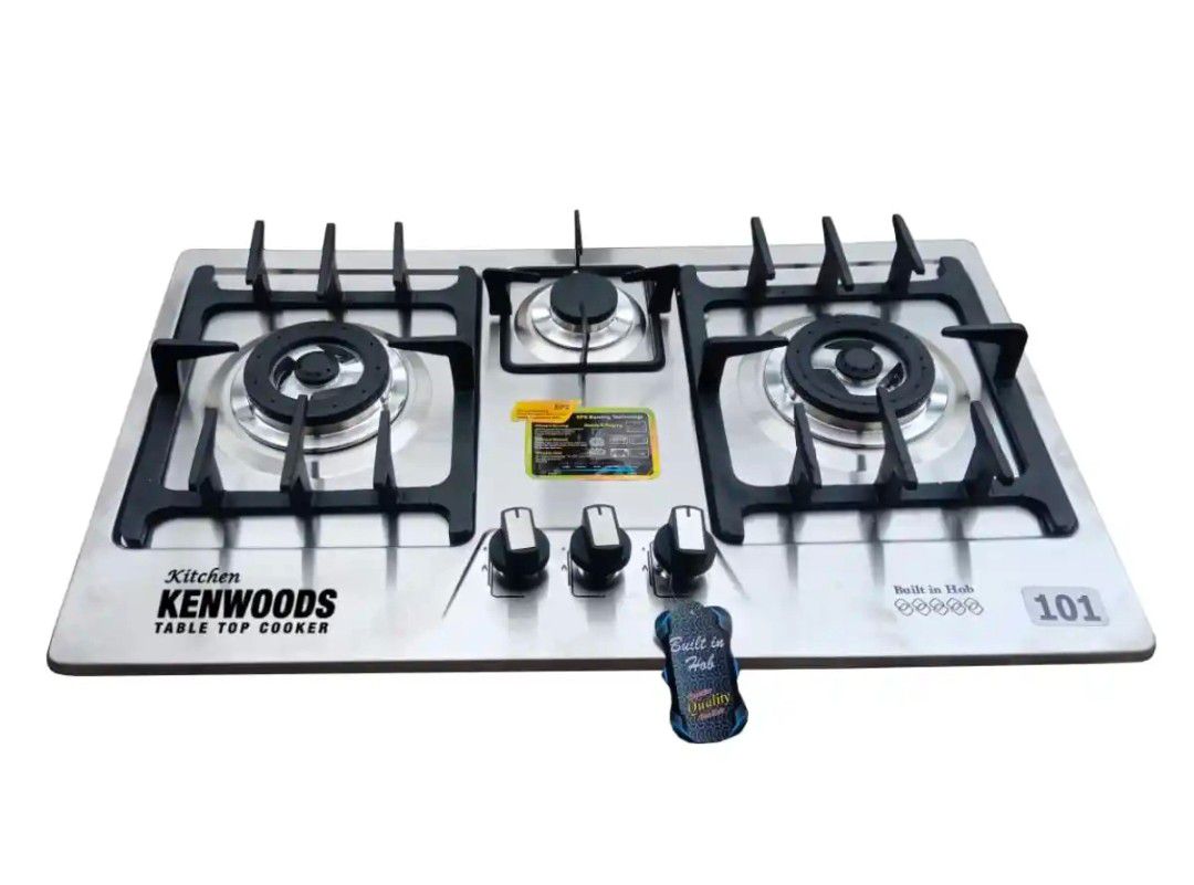 Kitchen Kenwood 3 Burner Stove Burner With Stainless Steel Top And Auto ...