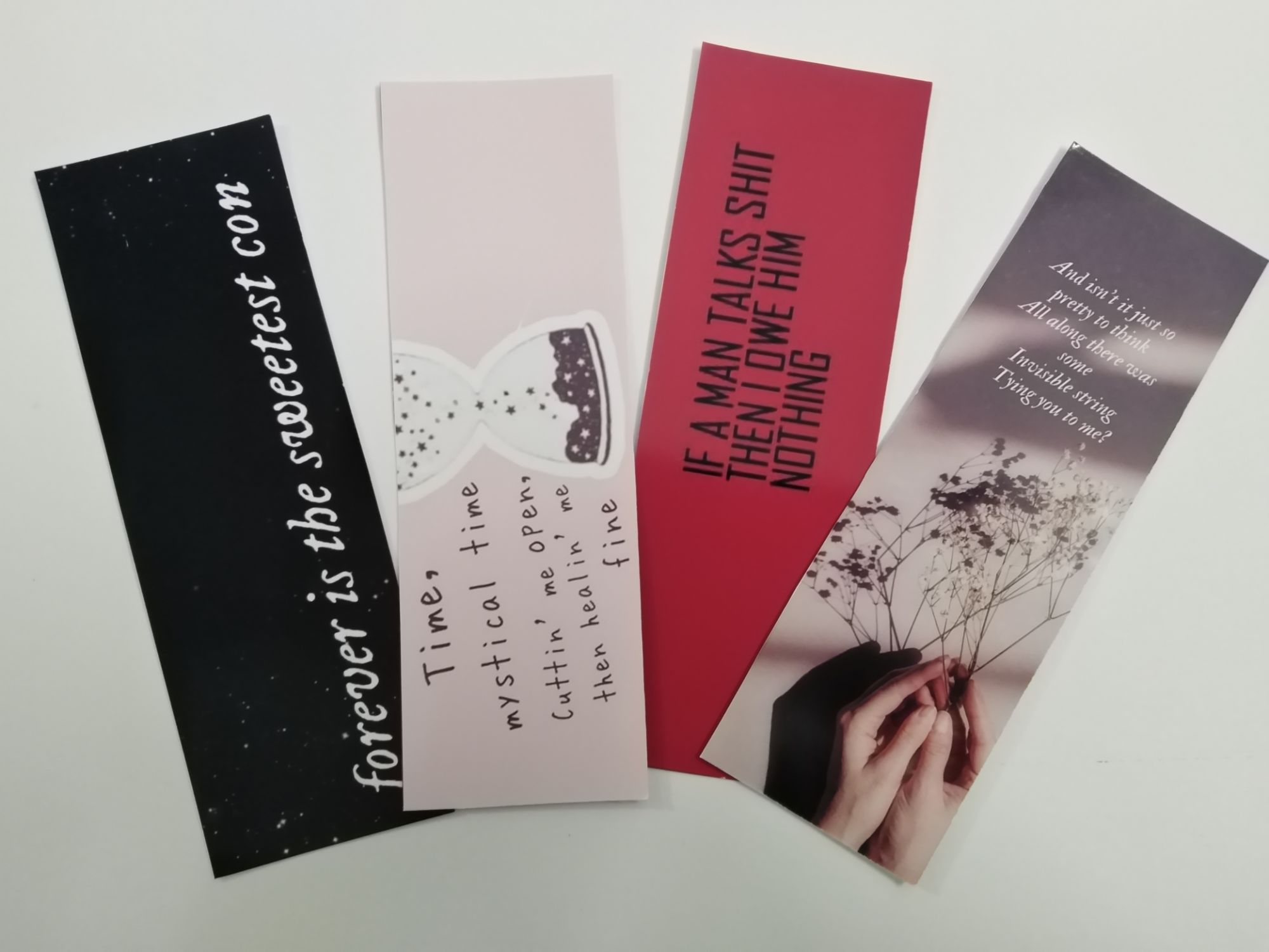 Taylor Swift Lyrics (c) Bookmarks - Pack of 4 | Daraz.pk