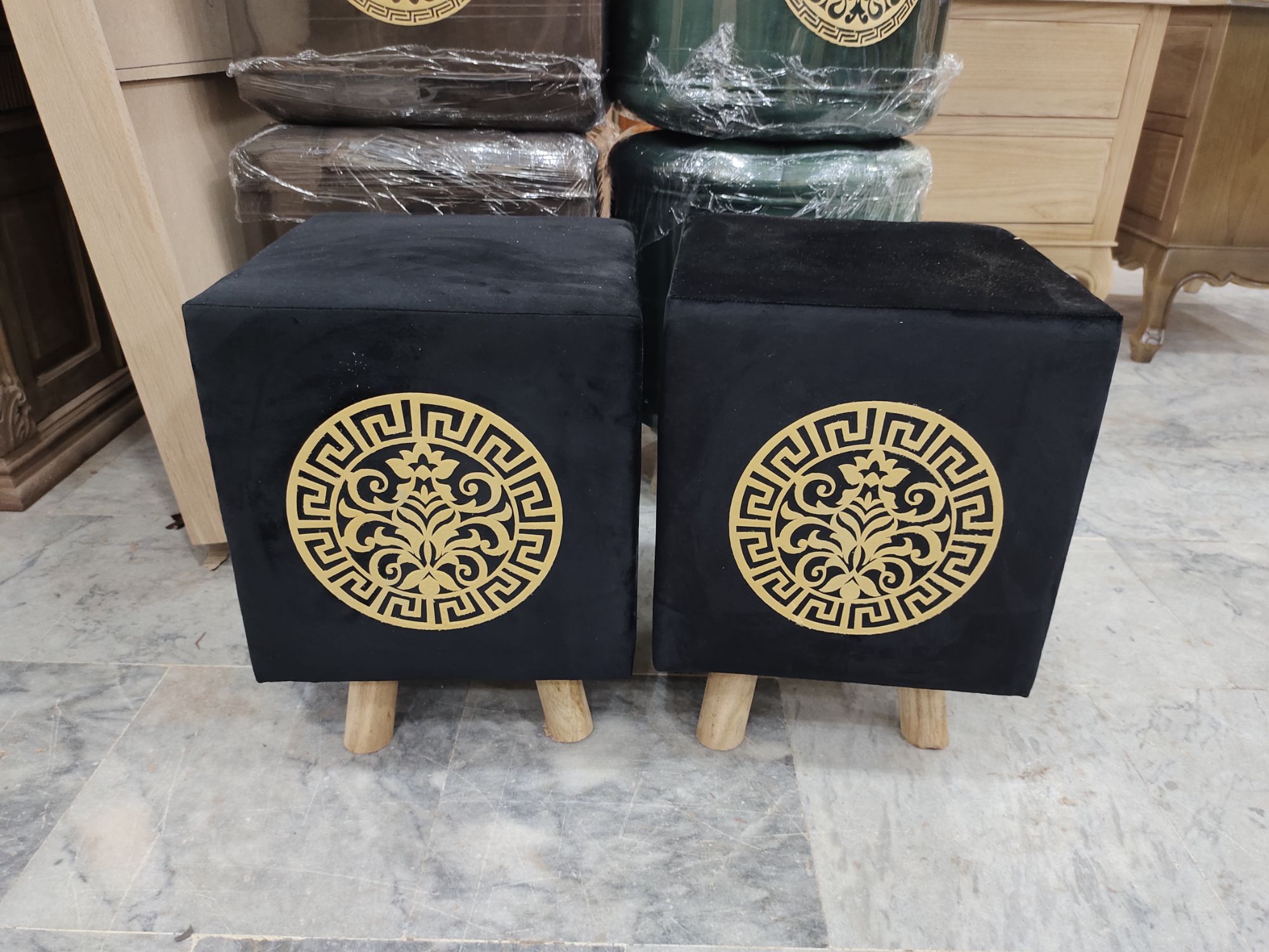 ottoman stools pair | Daraz.pk