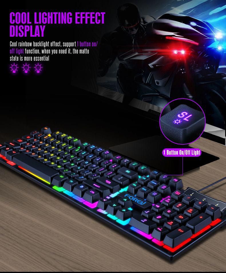 Lemeide TX30 Suspension Backlight Game Keyboard | RGB Gaming 104 Keys ...