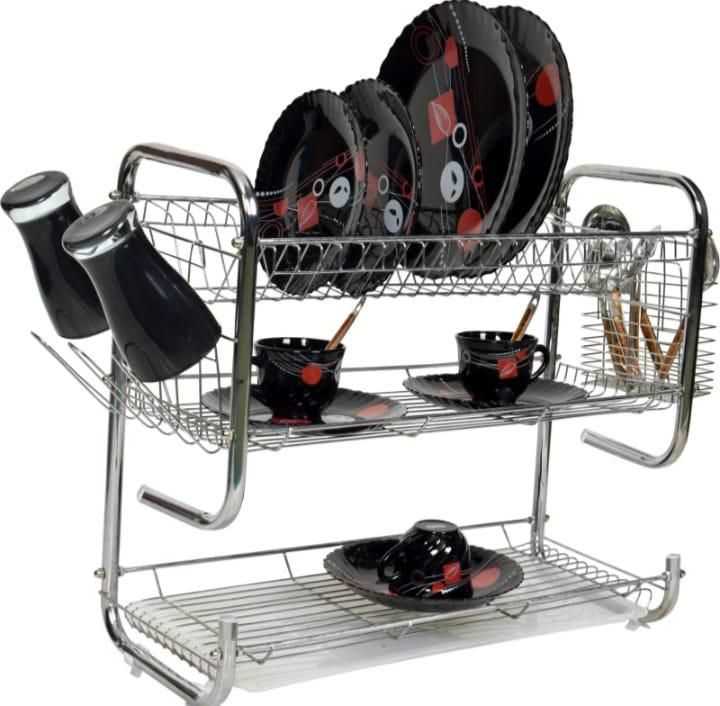 G Shape Double Dacker Dish Rack Plate Dish rack Spoon rack Fork Bowl ...