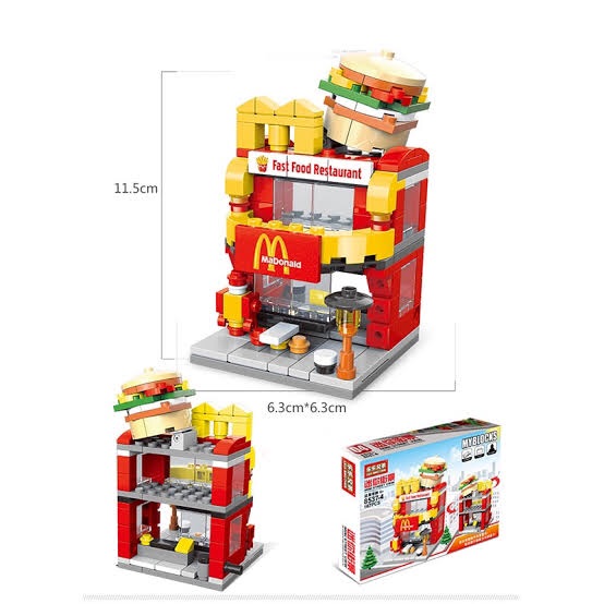 Mini Lego City Street View Building Blocks McDonald | Daraz.pk
