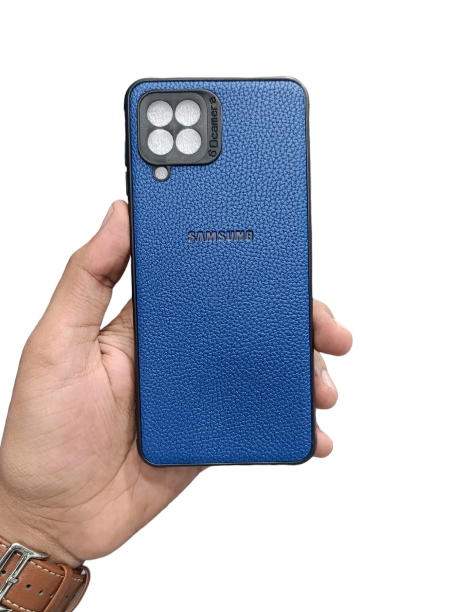 Samsung A22 Soft Premium leather case With Camera Protection Back Cover ...