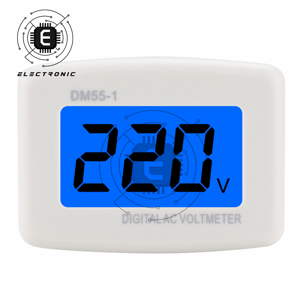 DM55-1 Digital Voltmeter Volt Meter Socket Voltage Tester LCD Display ...