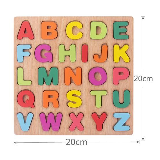 ABC Alphabets Wooden 3D Board Puzzle - 20 Cm | Daraz.pk
