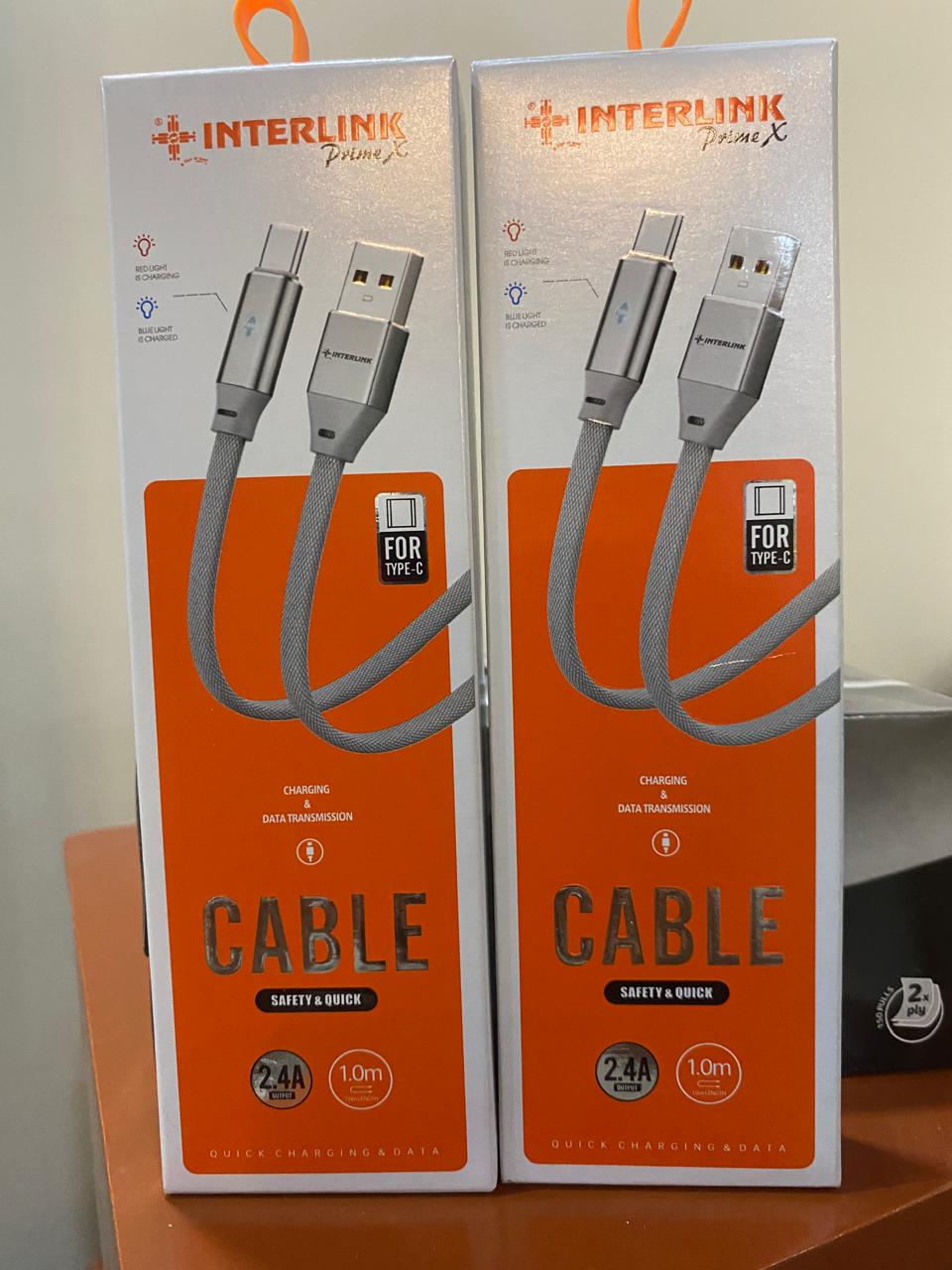 interlink prime plus Type-C to Lightning Fast charging Data cable Red ...