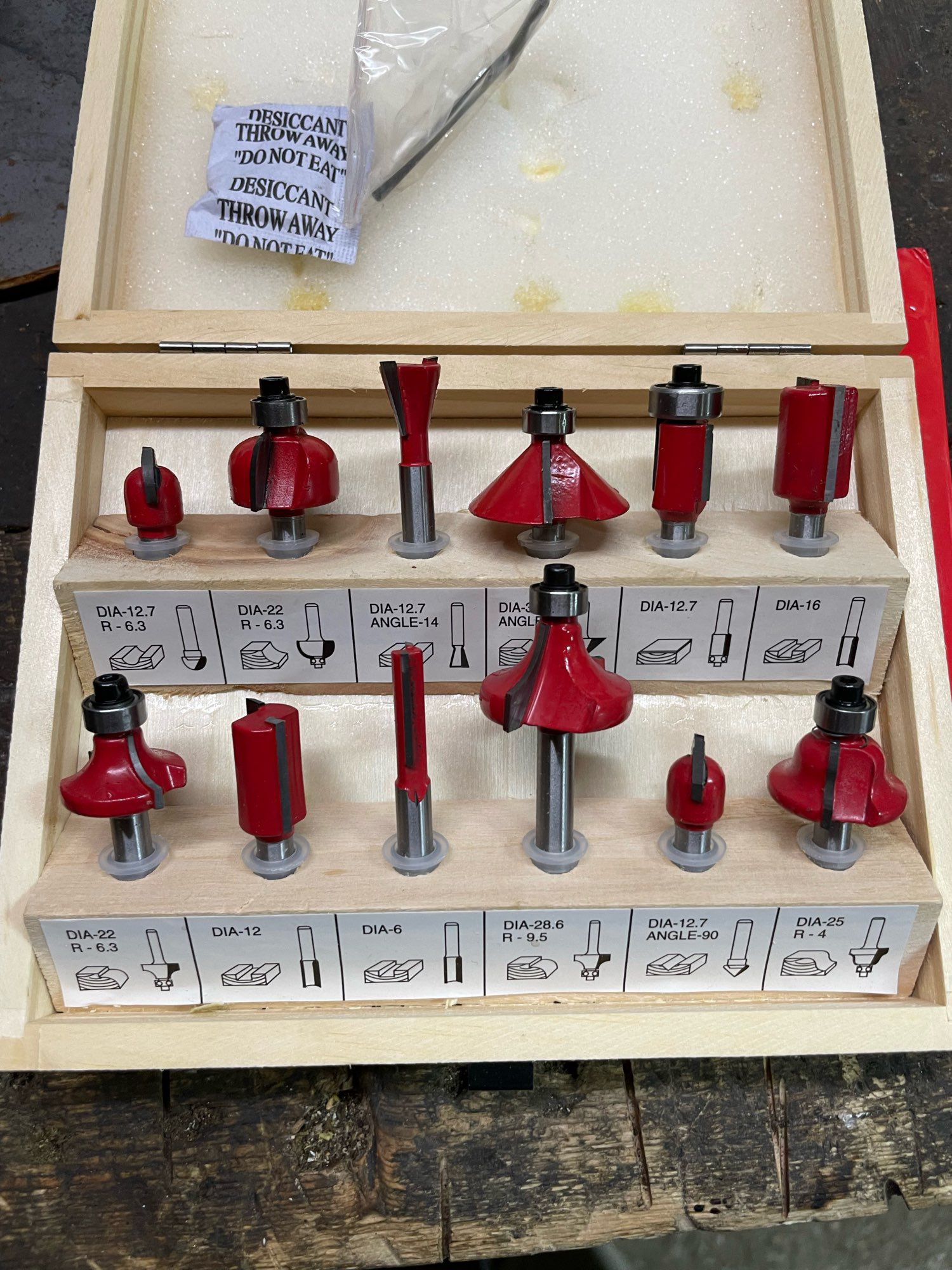 Router bit set 12 pcs | Daraz.pk