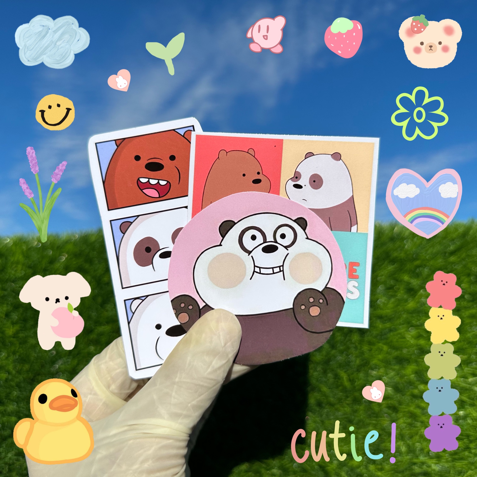 We BARE BEARS Stickers | Pack Of 5 Cutiee Stickers | Daraz.pk
