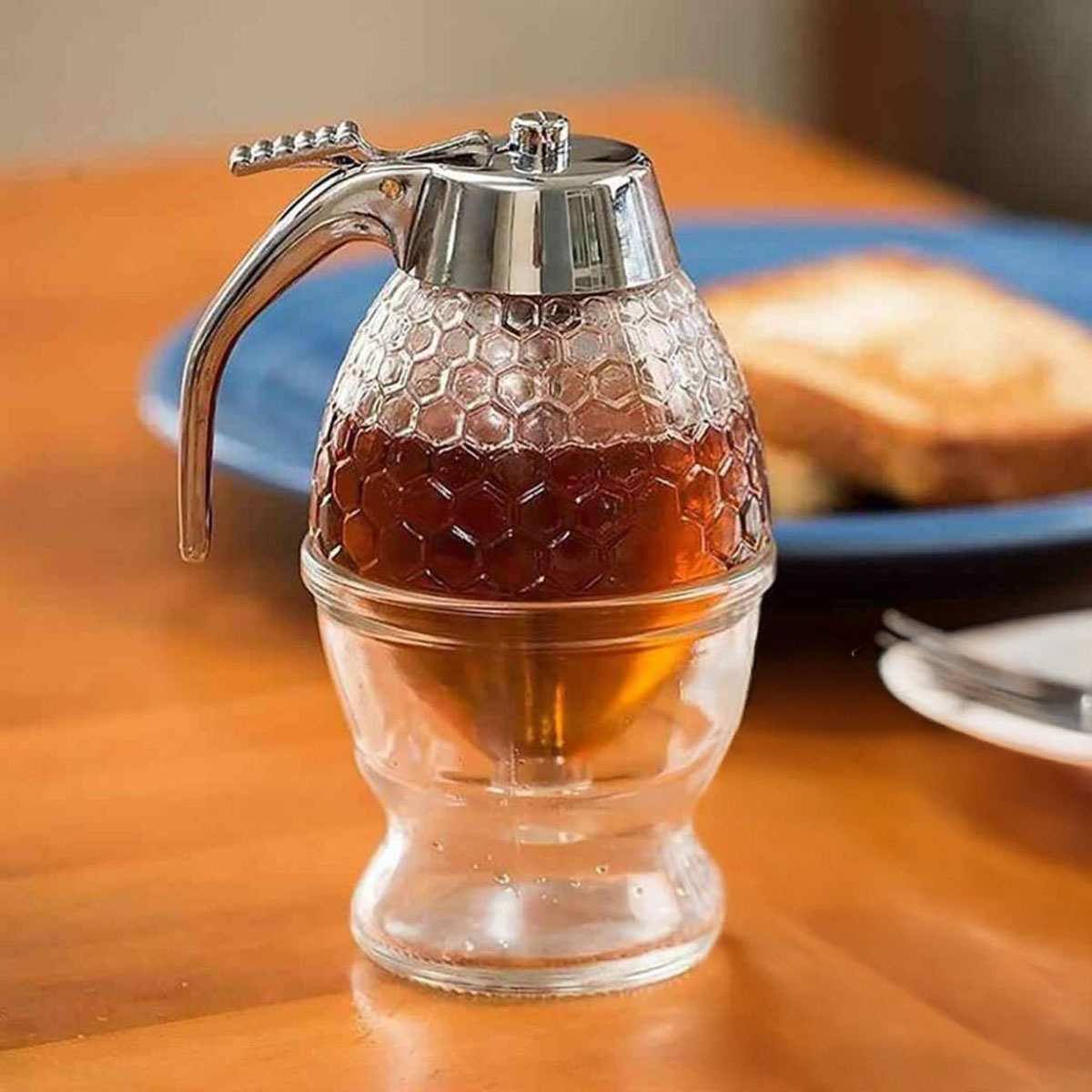 Acrylic Honey Dispenser with Stand Transparent Honeycomb Jar for ...