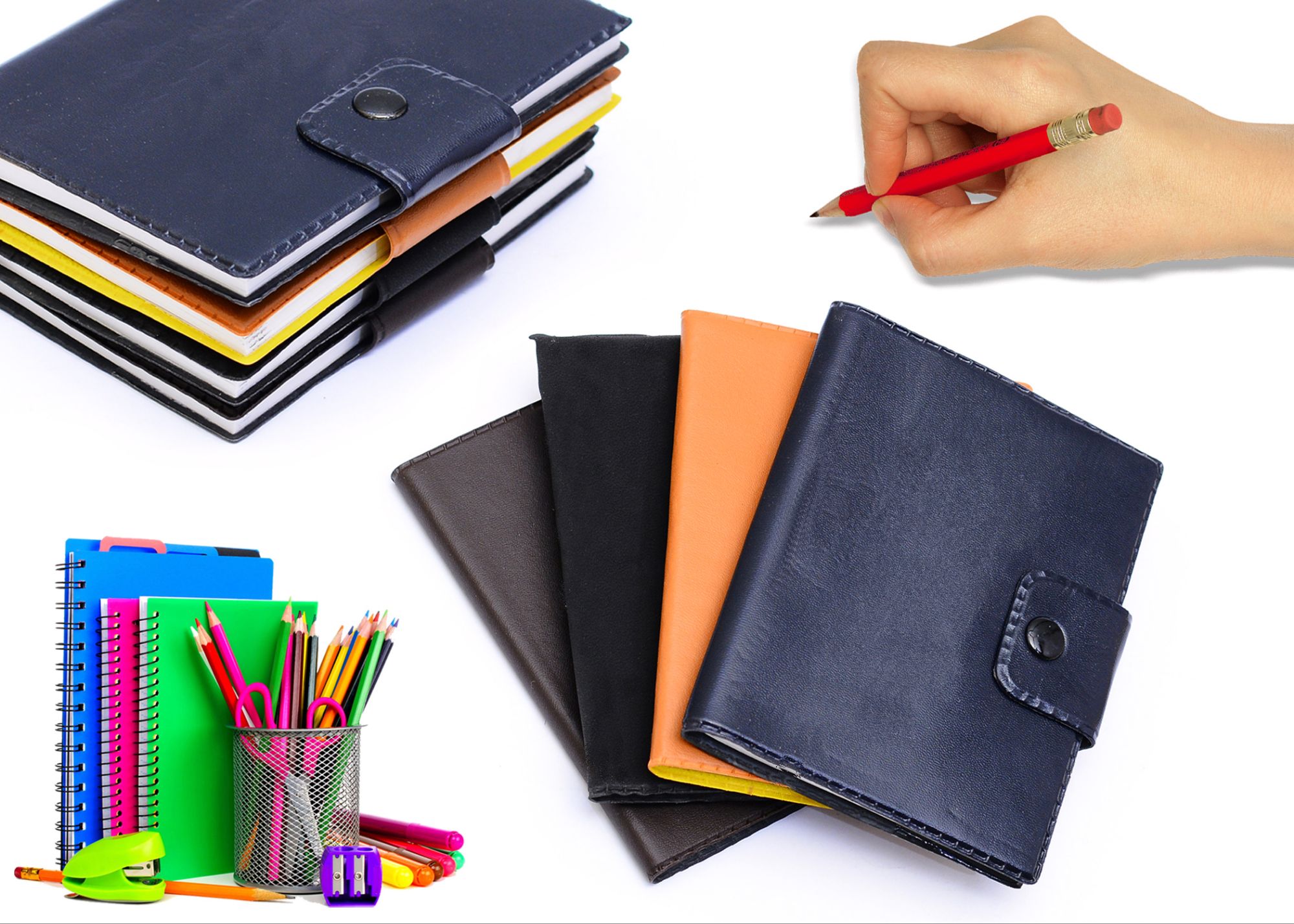 Imported Paper Stylish Premium Quality Button Notebook/Diary Size(5.5 × ...