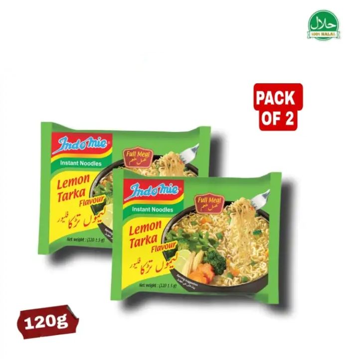 Indomie Noodle | Instant Noodles 120 Grams pack of 2 (Lemon Tarka ...