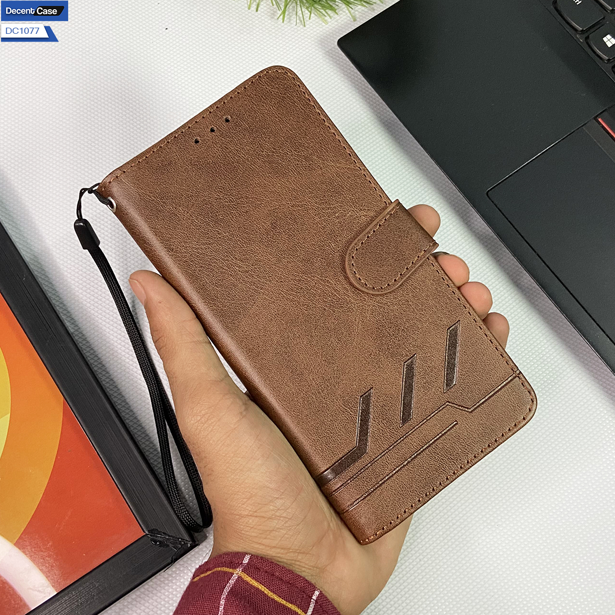 Samsung Galaxy A16 Book Cover - Dark Brown - New Stylish Megantic Flip ...