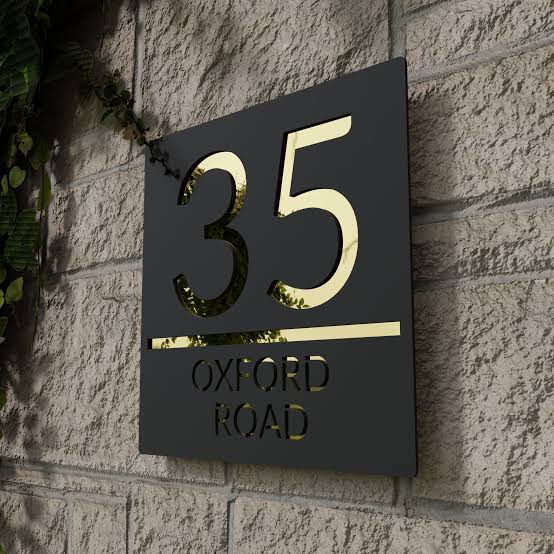 Customize House number plate/ Name plate /customize name plate / modern ...