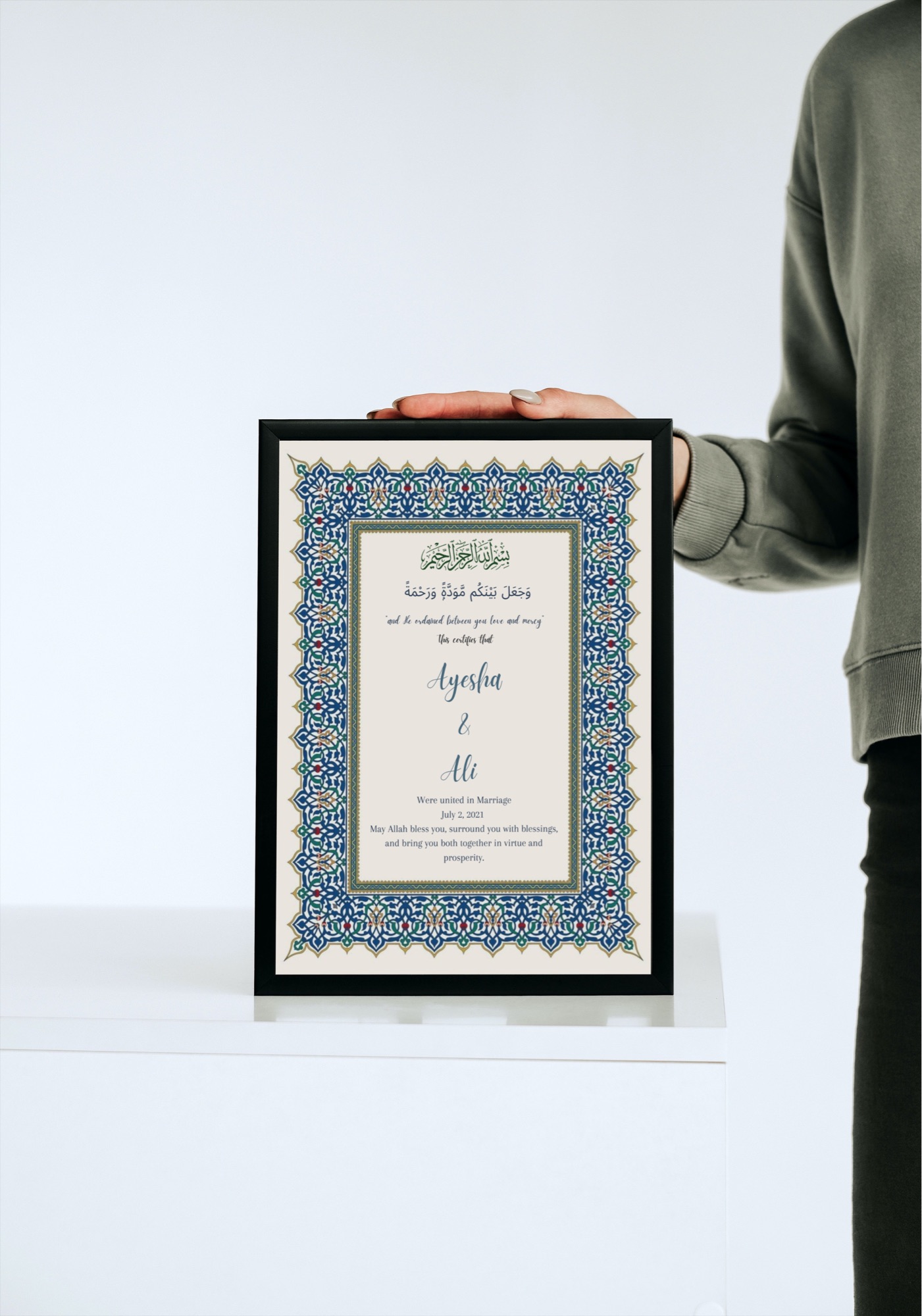Customized Nikkah Frame Wedding Gift for Couples | Daraz.pk