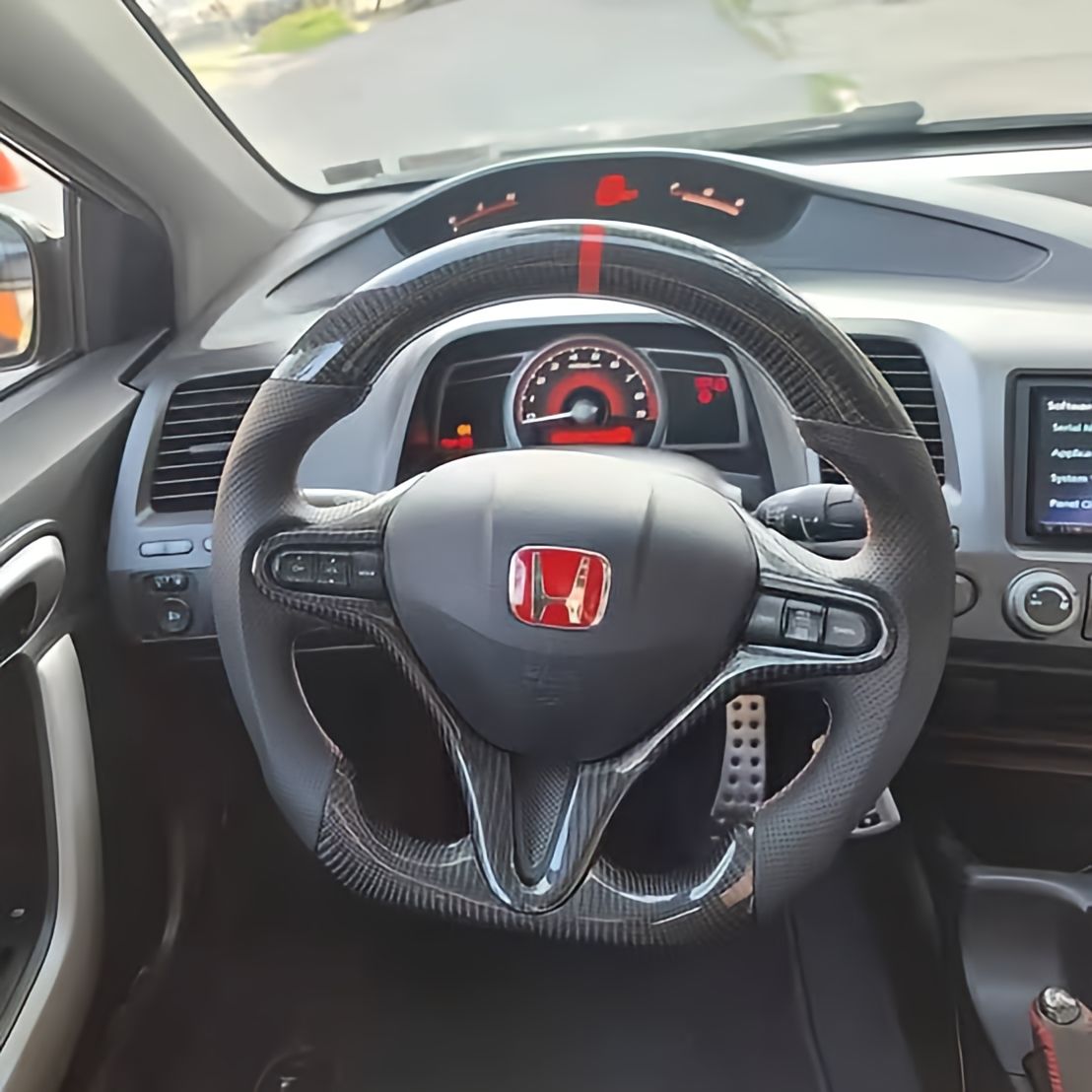 honda civic city carbon fiber steering | Daraz.pk