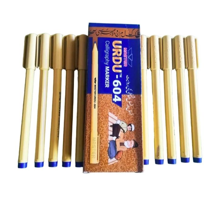 Cut Marker 10pcs Blue + 10pcs Black Calligraphy Markers Pack | Daraz.pk