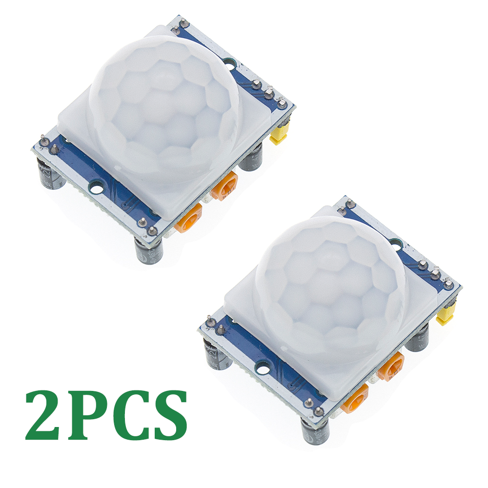 2pcs Pir Sensor Hc Sr501 Adjust Ir Pyroelectric Infrared Motion Detector Module For Raspberry Pi