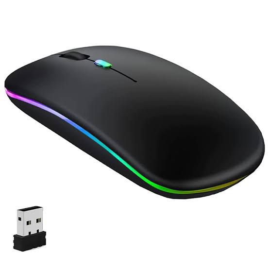 RGB Wireless Mouse Ergonomic Dual Mode Bluetooth Feature And ...